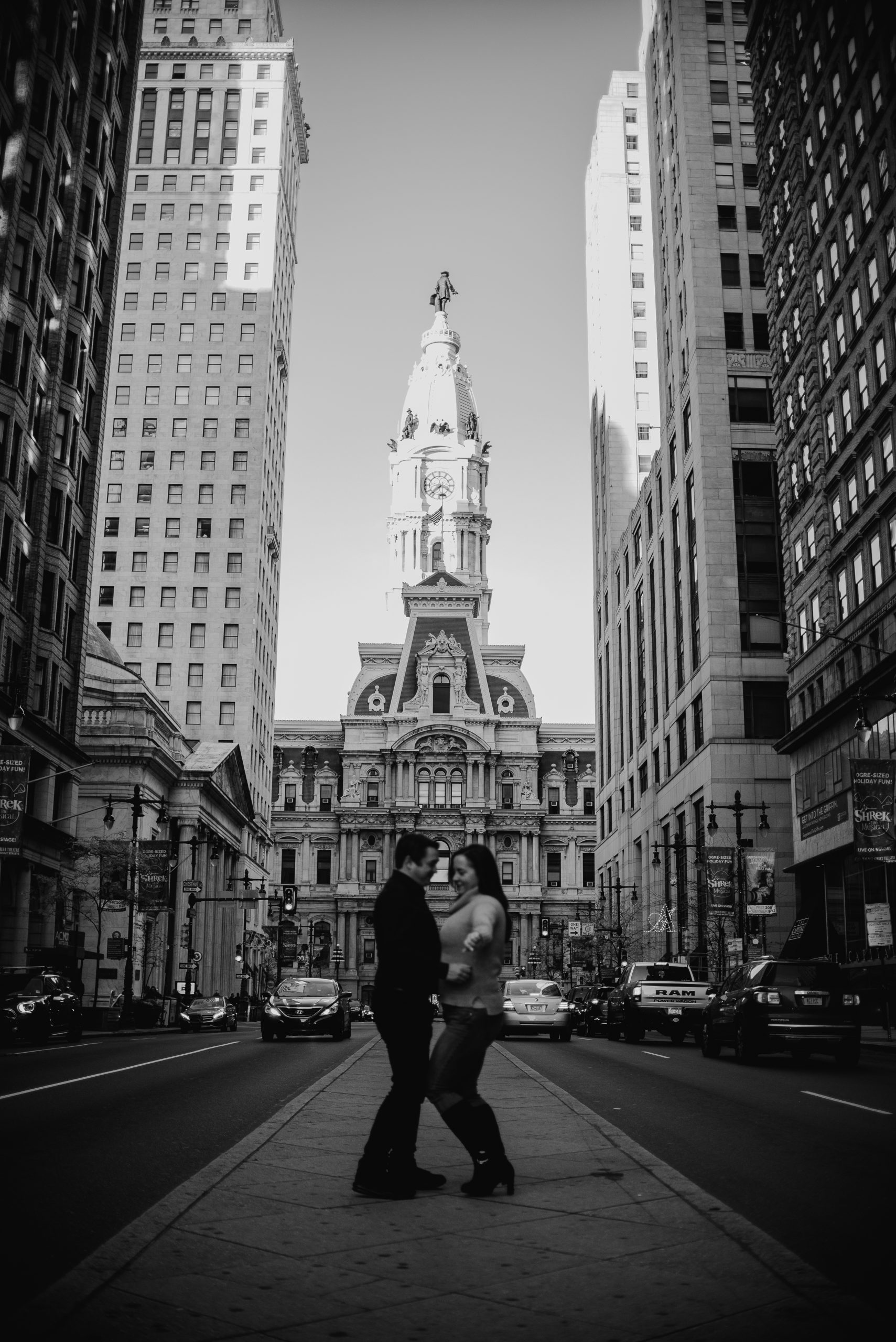 Philadelphia Engagement Photography In Logan Square & City Hall